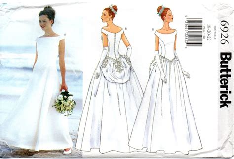 Butterick 6926 Princess Seam Dropped Waist Optional Bustle Etsy