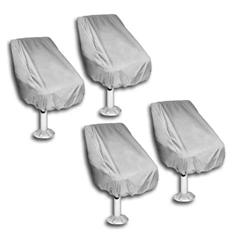 4 Pack Boat Seat Cover Outdoor Waterproof Pontoon Captain Boat Bench
