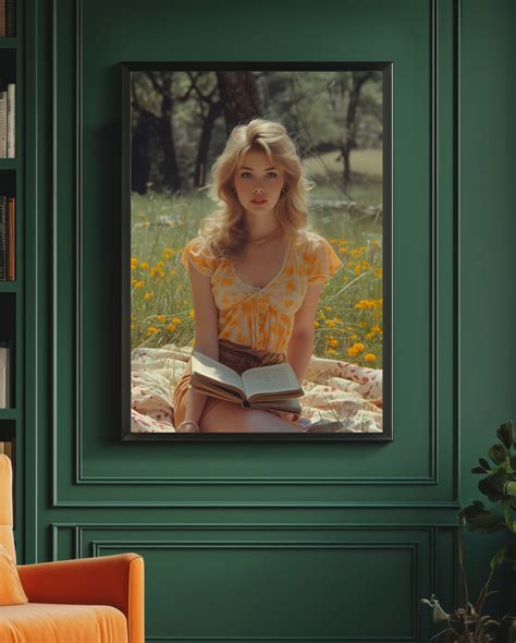 Dreamy Hollywood Starlet Vertical Print Vintage Blonde Girl Snapshot