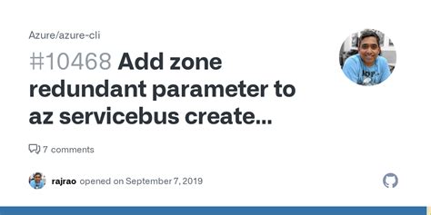 Add Zone Redundant Parameter To Az Servicebus Create Command · Issue