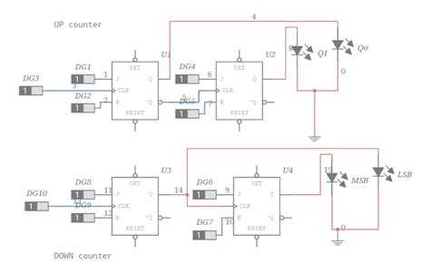 2 Bit Ve Counter Asynchronous Multisim Live