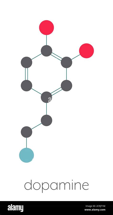 Dopamine Neurotransmitter Molecule Also Used As Drug Stylized