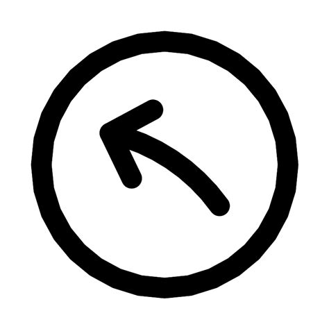 Curve Arrow Left Circle Vector Svg Icon Svg Repo