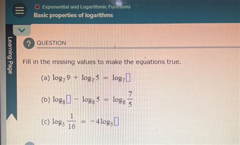 Exponential And Logarithmic Functions Basic StudyX