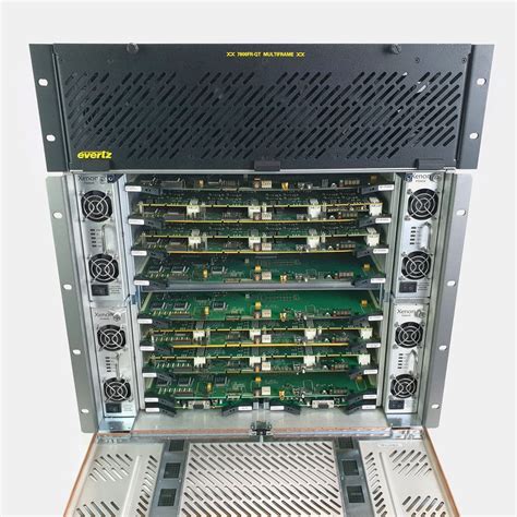 Used Evertz Xe8 X 128x128 Xenon Multi Format Router With 7800fr Qt Multiframe Es Broadcast