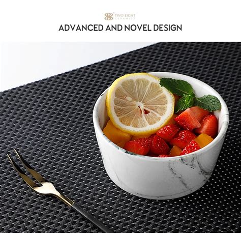 Event And Party Supplies Marble Salad Bowl Ceramic Bowl Restaurant High