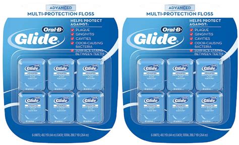 Oral B Glide Advanced Multi Protection Floss Two 6 Packs