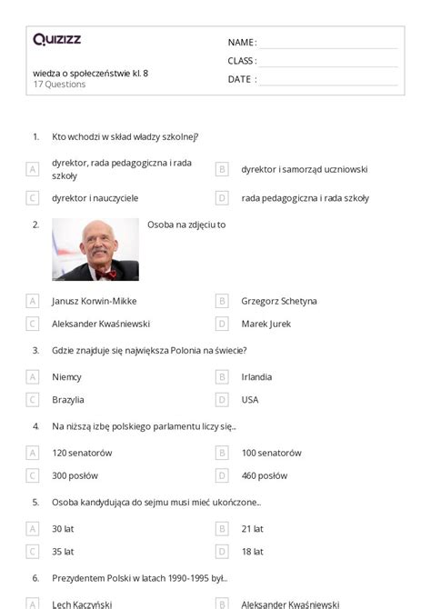 Ponad 50 wiedza o społeczeństwie arkuszy roboczych dla Klasa 5 w