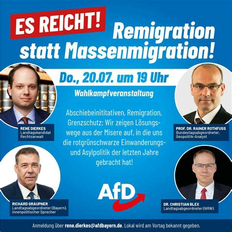 Remigration statt Massenmigration Veranstaltung in München am 20