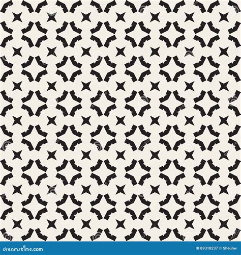 Seamless Geometric Pattern Monochrome Texture Stock Vector