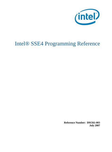 Pdf Intel Sse Programming Reference Dokumen Tips