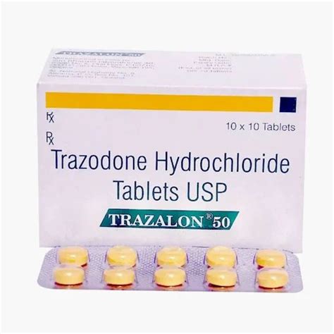 Trazodone Hydrochloride Tablets Usp 50 Mg At ₹ 52 Strip Anti Anxiety