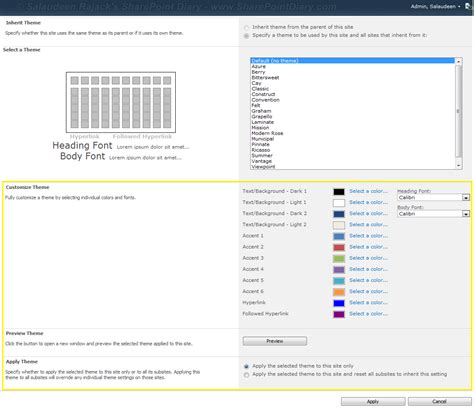 Turn Off Theme Customization By Disabling Enhanced Themes In Sharepoint