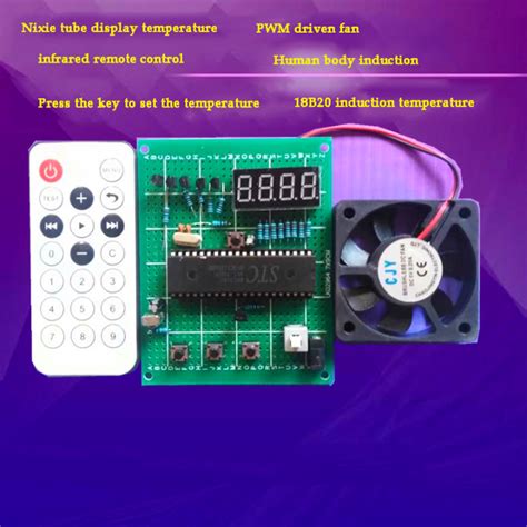 Design Of Temperature Control Fan Electronic Components Diy Production