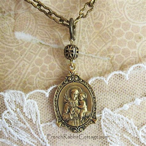 St Anthony Necklace Pendantsaint Anthony Of Paduacatholic Religious