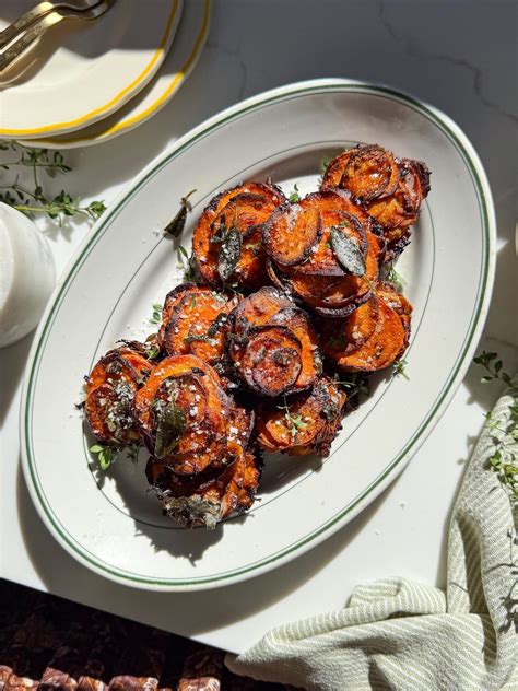 Crispy Sweet Potato Stacks With Browned Butter Sage Drizzle Bright