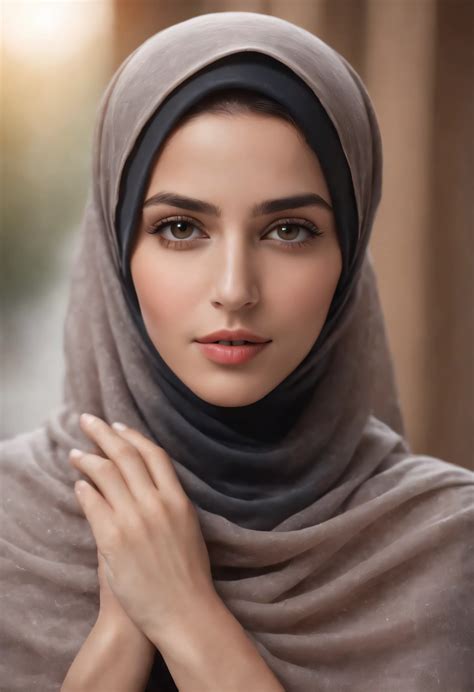 A Woman Wearing A Hijab Is Posing For A Picture Seaart Ai