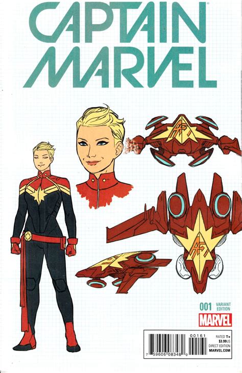 Captain Marvel 1 Anka Design Variant Cover Marvel Comic