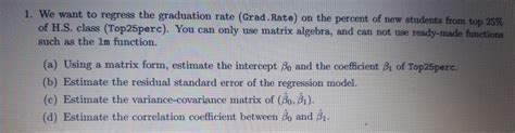 Solved Use The College Data Set In Islr Install It From R Chegg