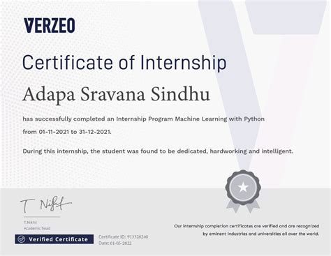 Adapa Sravana Sindhu On Linkedin Verzeo Thankyou Internship Python