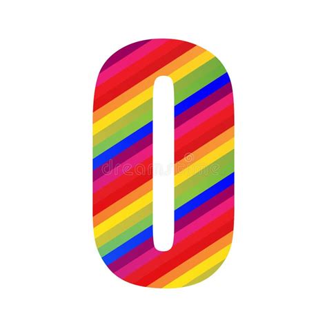 49 Number Rainbow Style Numeral Digit Colorful Number Vector
