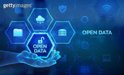 Open Data Database Icon In Wireframe Hand Digital File Storage System Software Online