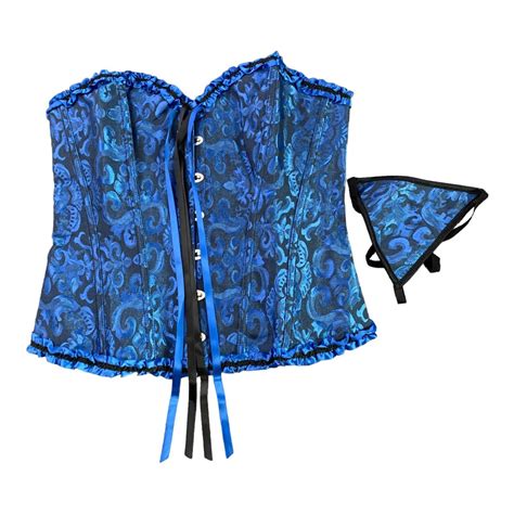 Sexy Royal Blue Modern Corset Brand New In Package Depop