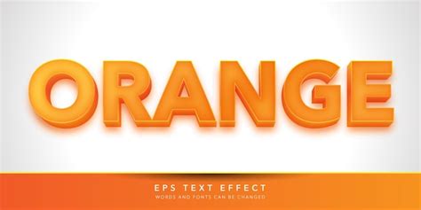 Premium Vector Orange D Editable Text Effect