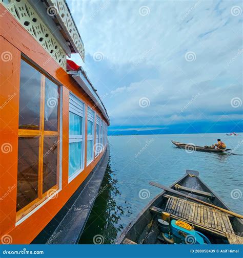Traditional Baots With A Houseboat At The Tanguar Haor In Sunamganj A