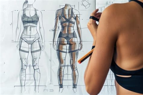 Sketching Designs For Activewear Ar Generative Ai Premium Ai Generated Image