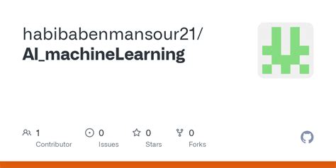 Github Habibabenmansour21aimachinelearning
