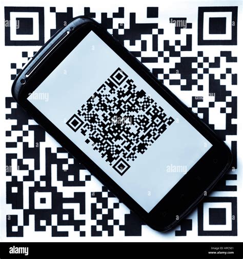 QR Code Mobile Scanner Stock Photo Alamy