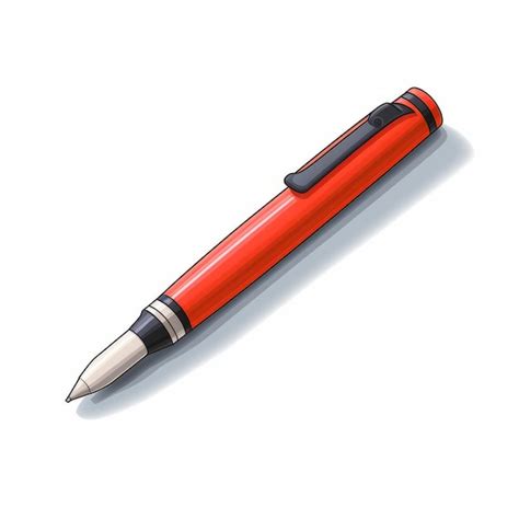Premium Ai Image Colorful Cartoon Red Pen Vector Illustration With