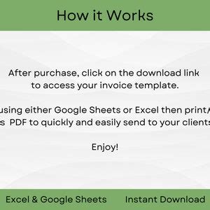 Editable Generic Invoice Template For Excel And Google Sheets Small Business Invoicing