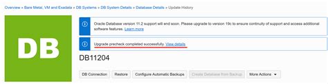 upgrading in the cloud vm db systems automated upgrade to 19c the