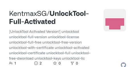 Github Kentmaxsg Unlocktool Full Activated [unlocktool Activated