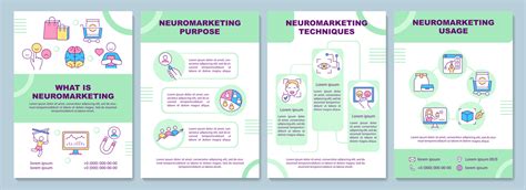 Neuromarketing Brochure Template Gathering Data About Consumers Flyer Booklet Leaflet Print