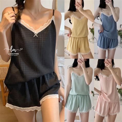Jual Luckymm Sleepwear Baju Tidur Wanita Set Baju Tidur Wanita Sexy