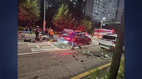 만취 운전자 오토바이 등 3대 들이받아1명 부상