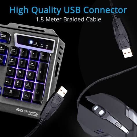 Zebronics Zeb Transformer Gaming Keyboard Mouse Combo At Rs 1449set