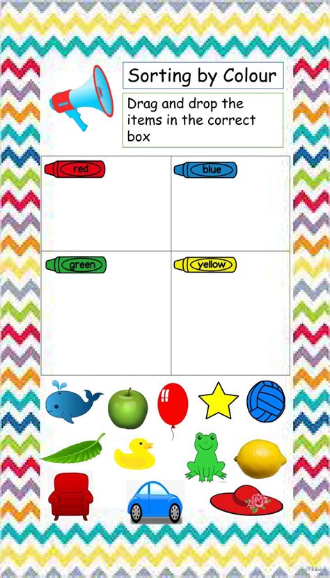Sorting By Colour Worksheet Kindergarten Worksheets Topic Worksheets