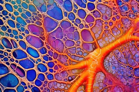 Microscopic View Generative Ai Stock Illustration Illustration Of