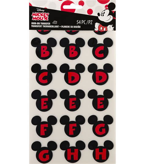 Alphabet Iron On Mickey