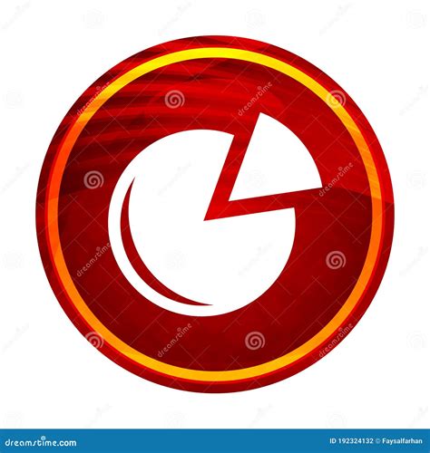 Graph Icon Creative Red Round Button Illustration Design Stock Vector Illustration Of