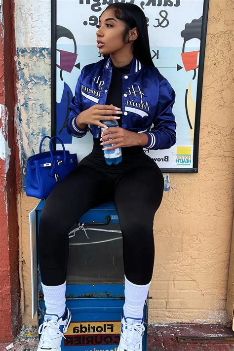 Blue Cropped Varsity Baseball Jacket In 2023 Jacket Outfit Women