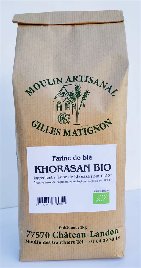 Farine De Blé Khorasan T150 2 Kg Moulin Artisanal Gilles Matignon
