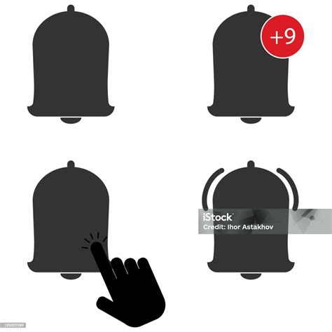 貝爾圖示集通知插圖 向量圖示 點擊向量圖形及更多brand Name Online Messaging Platform圖片 Brand