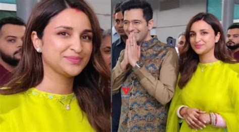 Newlyweds Parineeti Chopra and Raghav Chadha arrive in Delhi ahead of reception, see videos ...