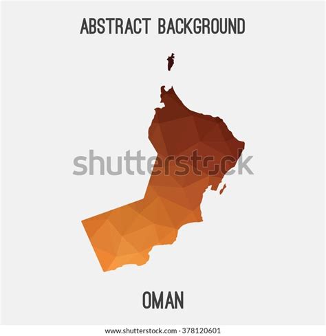 Oman Map Geometric Polygonal Styleabstract Tessellationmodern Stock
