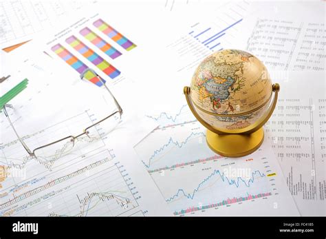 Charts Diagrams Tables Workplace For The Business Person Stock Photo